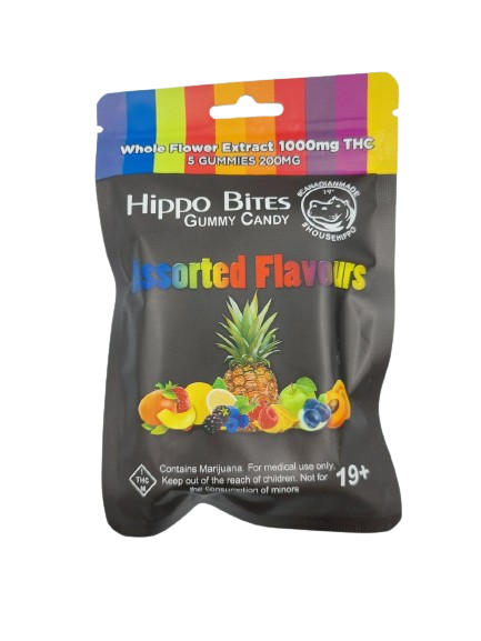 Hippo Bites - Assorted Flavours - 300mg-1000mg THC Edibles - The ...